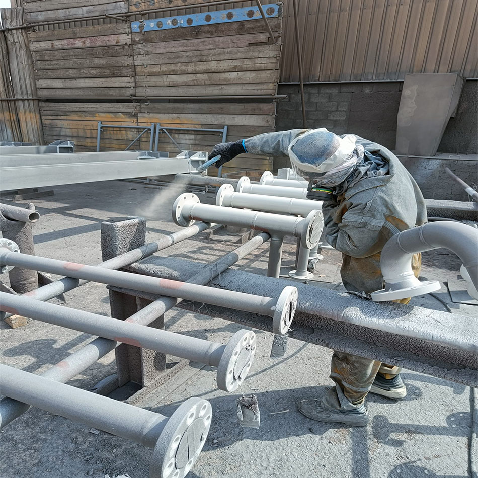 Industrial Coating - Mid Spray Coat for Piping Spools - Dutest Qatar